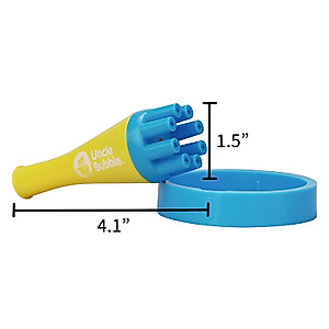 Uncle Bubble Mini Bubble Blower - Non Toxic Plastic Confetti Bubbler, Fun Summer Toys for Kids, Girls and Boys, Blow Thousands of Mini Bubbles in One Breath