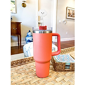 10mm Straw Cover, 6pcs Straw Covers Cap for Stanley Cup 40 oz 30 oz Food Grade Silicone Cute Large Cloud Flower Straw Topper Tips Cover Protector Plugs for Stanley Tumblers for Stanley Cup Accessories