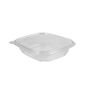 Karat [8oz -200 ct PET Hinged Deli Containers with Lids, For Pasta Salads, Fruit, Deli Sides, and Home Meal Prep - Clear Plastic Food Containers, Take Out Containers