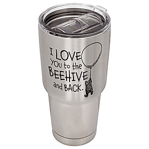 Elanze Designs Love You to Beehive Winnie-the-Pooh 30 Ounce Stainless Steel Travel Tumbler
