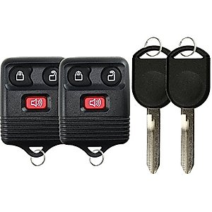 KeylessOption Keyless Entry Remote Control Fob Uncut Blank Car Ignition Key For GQ43VT11T, CWTWB1U345 (Pack of 2)