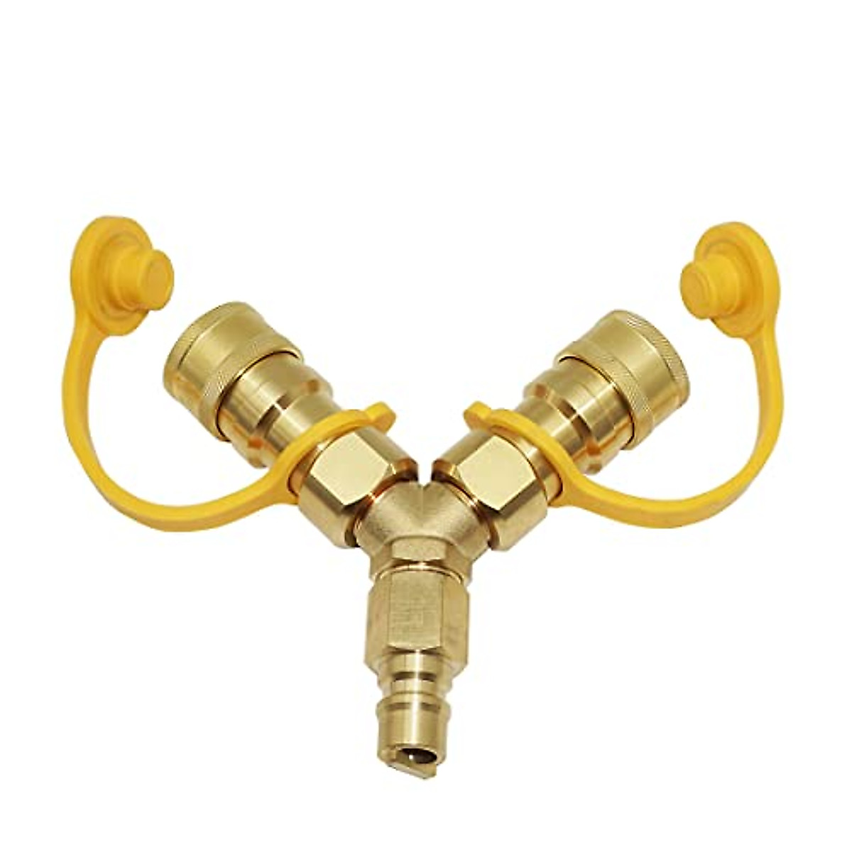 Taruimoo Gas Quick Disconnect 3/8 Y Splitter. Low Pressure Propane and Natural Gas Quick Connect/Disconnect Fit for Weber Gas Grill, Patio Heater/fire Pit, Pizza Oven, RV, Generator