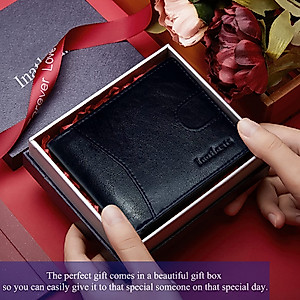 Bifold AirTag Wallets with RFID Blocking, Slim Front Pocket with Built-in Case Holder for Airtag (Airtag is not included)