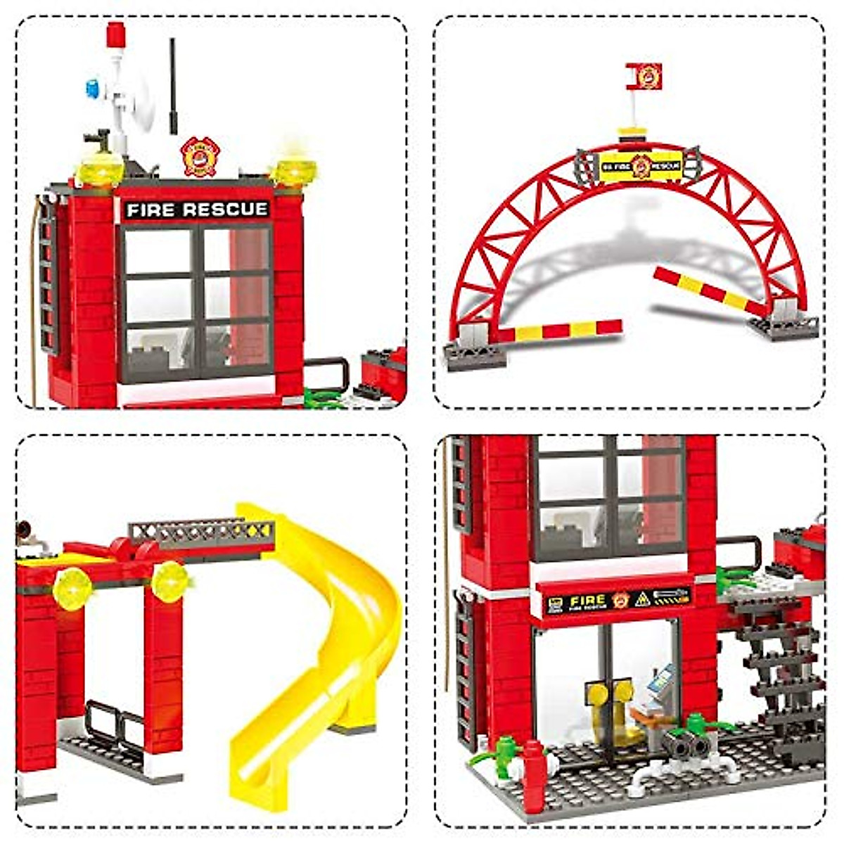 Liberty Imports STEM Building Blocks Sets, Compatible Model Building Toys Gift for Boys Age 6-12 (Fire Rescue)