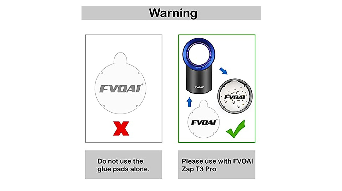 FVOAI Zap T3 Pro Insect Trap Sticky Glue Boards (Pack of 10)