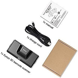 Eyoyo 2D QR Bluetooth Barcode Scanner, Mini Wireless Back Clip-on Phone Bar Code Scanner for 1D QR PDF417 Data Matrix Code Reader, Work with iPhone, Android, iOS for Warehouse Library Book Inventory