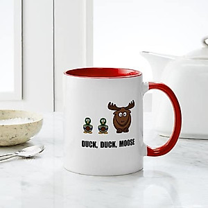 CafePress Duck Duck Moose Mug Ceramic Coffee Mug, Tea Cup 11 oz