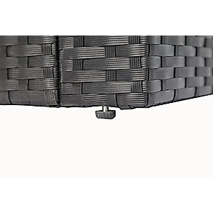 Baner Garden 4 Pieces Outdoor Furniture Complete Patio Cushion Wicker P.E Rattan Garden Set, Full, Black