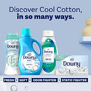 Downy Fabric Softener Liquid, Cool Cotton Scent, 111 fl oz, 150 Loads