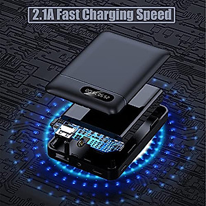 gerritfany 10000mAh 5V/2A Power Bank, Packet Size Fast Charging Portable Charger, Rechargeable Battery Pack for iPhone, Samsung Galaxy and More