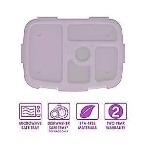 Bentgo Kids Tray with Transparent Cover (Purple)