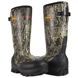 Thorogood Infinity FD 17” Waterproof Insulated Hunting Boots for Men - Realtree Timber Camo Neoprene with 1600g Thinsulate and Self-Cleaning Traction Outsole, Camo - 8 M US