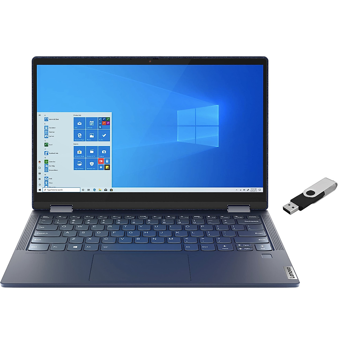 2022 LENOVO Yoga 6 2-in-1 Laptop 13.3 inch FHD Touchscreen AMD Ryzen 5 4650U Radeon Graphics 8GB DDR4 256GB NVMe SSD Win Wi-Fi 5 Windows 11 Pro Fingerprint Backlit Keyboard w/ 32GB USB