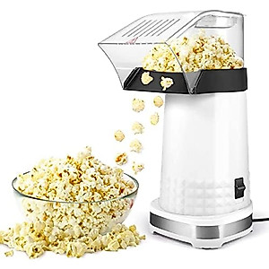 Popcorn Machine, High Pop Rate Hot Air Popcorn Maker with Measuring Cup Etl Certified, 2 Minutes Fast Making Popcorn Popper, BPA Free, No Oil Mini Popcorn Machine, Air Popper Popcorn Poppers for Home