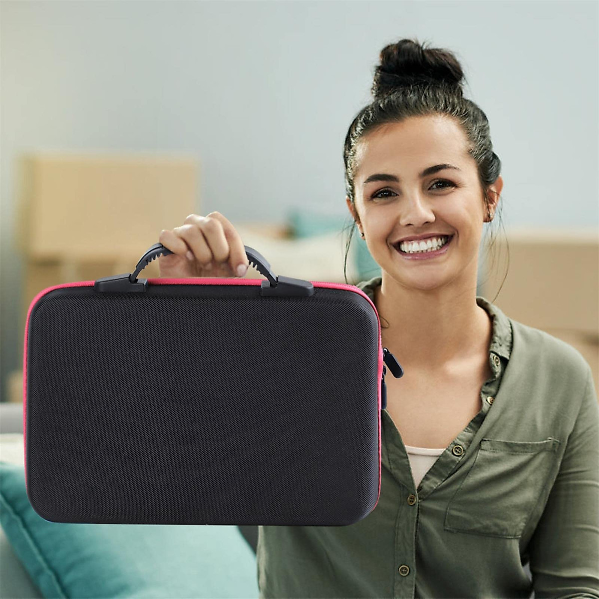 awersy 60 Slots Diamond Storage Box with Tools,Diamond Painting Storage Containers,Portable Bead Storage Container,Diamond Painting Accessories kit.（Pink）