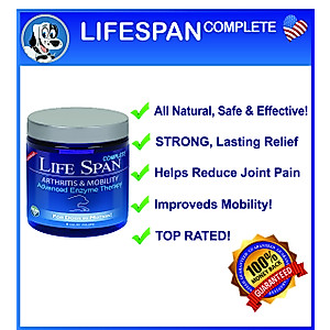 LifeSpan Systemic Enzymes for Dog Arthritis, Mobility, and Pain Relief