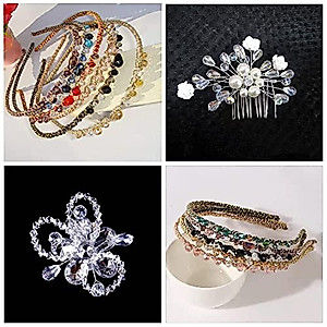 LIMAOLLY Crystal Glass Beads Teardrop Vertical Hole Faceted Shape Crystal AB Spacer Beads for Jewelry Making DIY Bracelet Necklaces Pendant Handmade Decorations (Orange AB, 6x8mm)