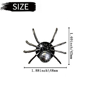 Bling Spider Car Air Fresheners Vent Clips, Cute Lovely Spider Car Air Vent Clips Funny Diamond Diffuser Vent Clip Decoration Interior Decor Bling Accessories for Women Men（Black）