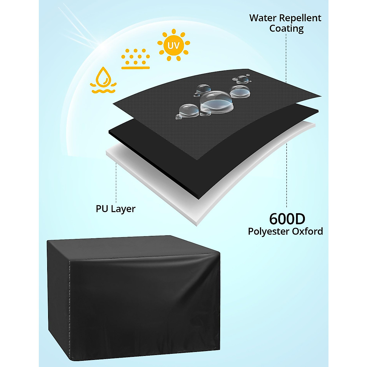 QWORK Universal Planer Dust Cover, Table Saw Cover, Miter Saw Cover, Protect Against Sawdust and Wood Chips, 28.3" x 24.4" x 19.6", Black, Fits Most Planer, Bench Drill Press