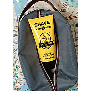 BEE BALD SHAVE Premium Shave Cream Goes On Light & Slick For A Shave That's Incredibly Smooth & Quick For Both Face And Head, 6 Fl. Oz.