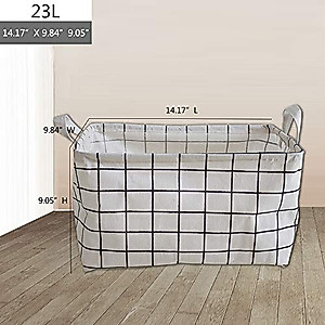 YRHOME Storage Bins 6PCS Rectangular Storage Baskets Fabric Storage Container with Handles Collapsible Basket for Toy Clothes Books Cosmetics Organization,Shelves Basket Organizer