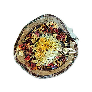 Living World Green Snack Bowl, 2-in-1 Snack Feeder and Chew Toy for Small Animals, Vegetable Medley