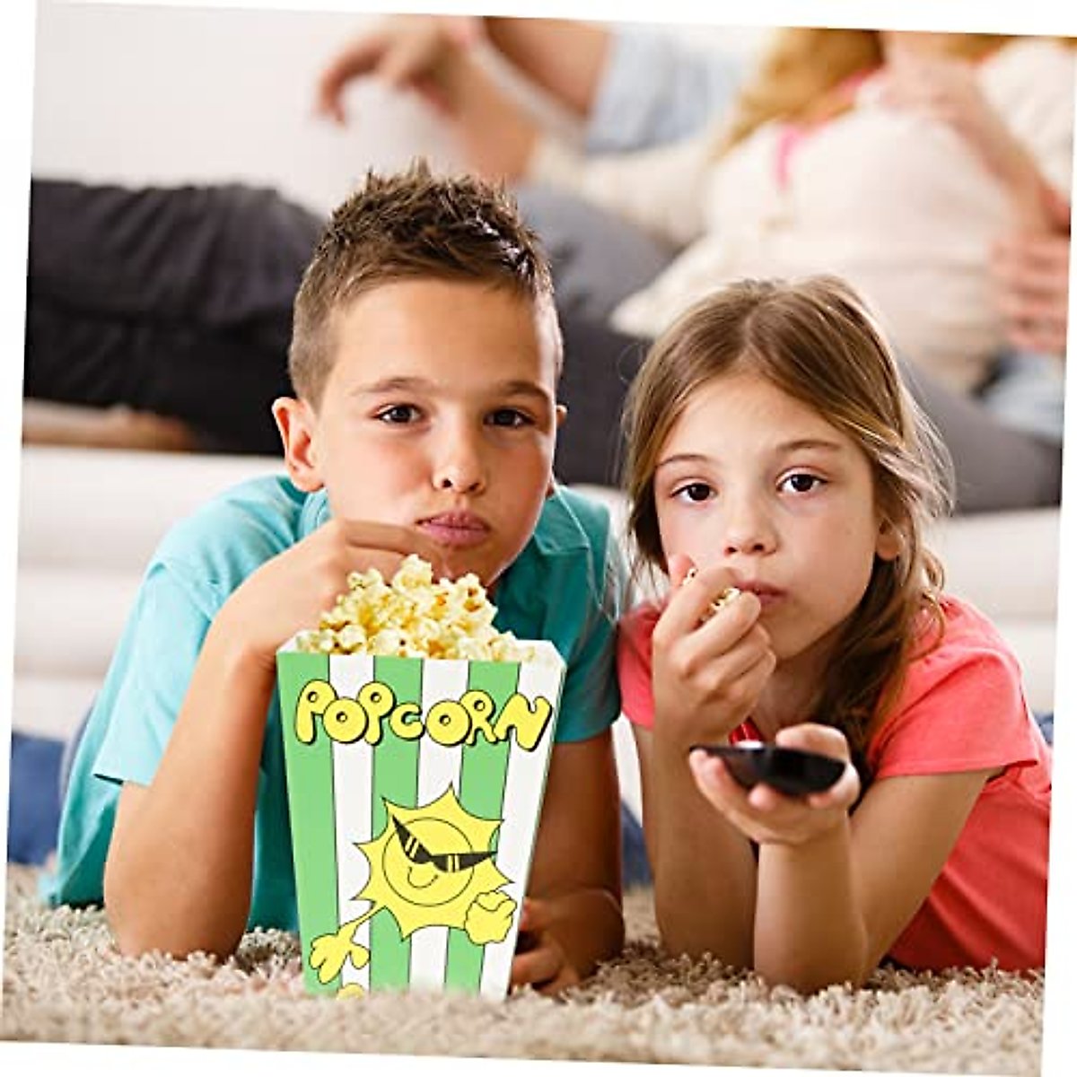 NOLITOY 100pcs Popcorn Boxes Snack Container Snack Box Container Ornament Container Disposable Popcorn Boxes Snack Containers Party Snack Container Popcorn Bucket Food Box Container Box