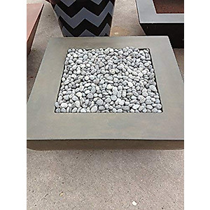 Exotic Fire Glass | Tumbled Black and Gray Lava Pebbles | 25 Pound Bag | 3/4-1 1/4 Inch Pebble Size | Perfect for Any Natural Gas or Propane Outdoor Fire Pit (Black/Gray)