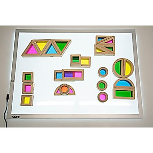 TickiT Rainbow Blocks - Set of 24 - Sensory Blocks for Toddlers Aged 12M+ - Colorful Montessori Stacking Shapes - First Building Blocks