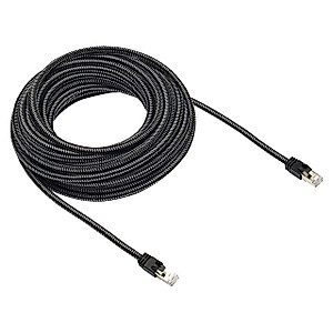 Amazon Basics Braided RJ45 Cat-7 Gigabit Ethernet Patch Internet Cable - 50 Feet, Black