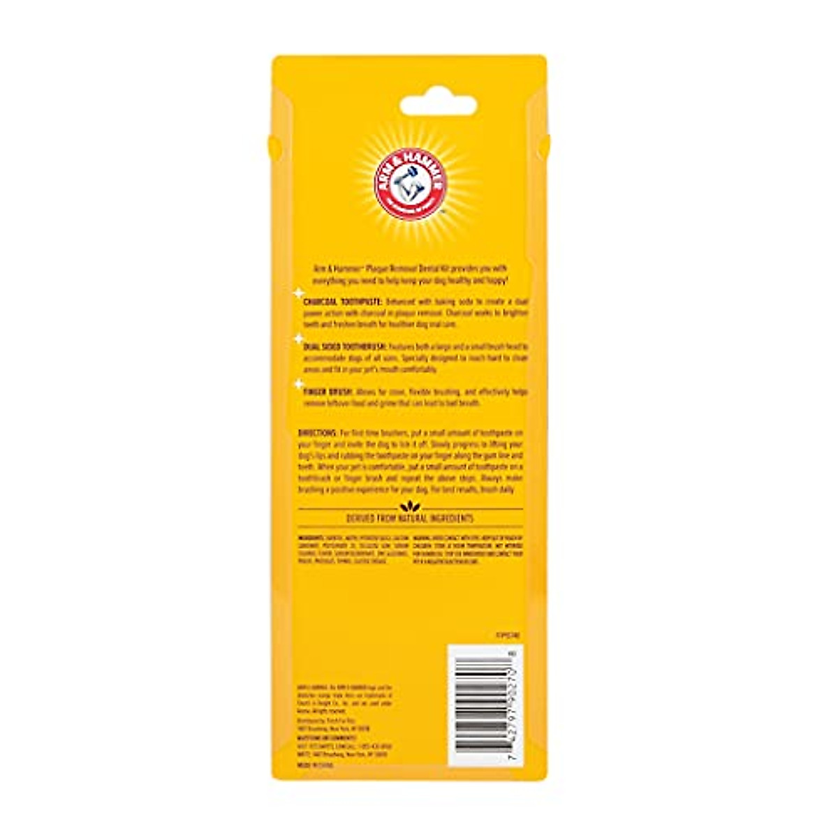 Arm & Hammer for Pets Dog Dental Care Fresh Breath Kit for Dogs | Includes Arm & Hammer Baking Soda Dog Toothpaste and Dog Toothbrush | Dog Plaque Removal Kit