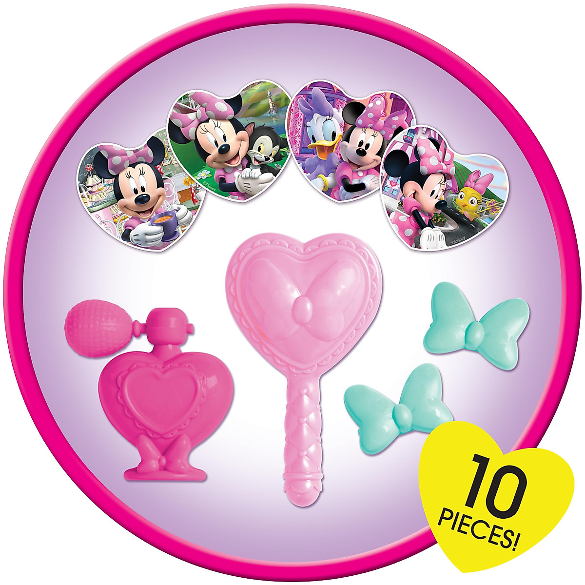 Disney Junior Minnie Mouse Bow-Tique Bowdazzling Vanity and Accessories with Lights and Sounds, Pretend Play