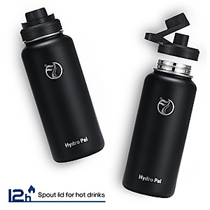 32oz/25oz Insulated Water Bottles with 2 Leak Proof Lids(Spout Lid and Straw Lid), Wide Mouth Sport Water Bottle with Straw, Stainless Steel Powder-Coated Water Flask, Double Walled Vacuum Thermos