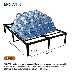 MOLATIN 14 Inch Metal Bed Frame,Heavy Duty Metal Platform Bed Frame, Easy Assembly,Sturdy Steel Frame, No Box Spring Needed,Full,Black