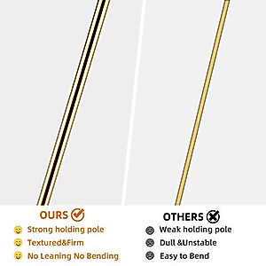 Industrial Floor Lamp with Hanging Glass Shade Brass Gold Farmhouse Indoor Pole Light with Edison E26 Base Vintage Rustic Standing Tall Lighting for Living Room Bedroom Office( ST64 Bulb Included)