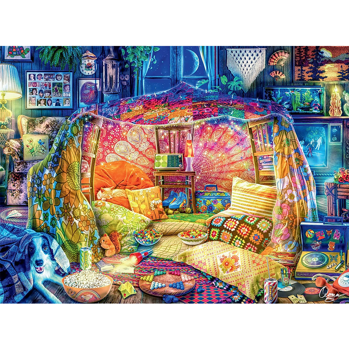 Buffalo Games - Aimee Stewart - Blanket Fort 1979-1000 Piece Jigsaw Puzzle for Adults Challenging Puzzle Perfect for Game Nights - Finished Puzzle Size is 26.75 x 19.75