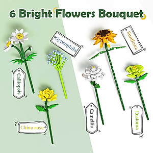 Flower Bouquet Building Kit 697PCS Toy Building Block Sets Artificial Flowers Botanical Collection New 2022 for Adults Kids Girls,Christmas Thanksgiving Day Gifts