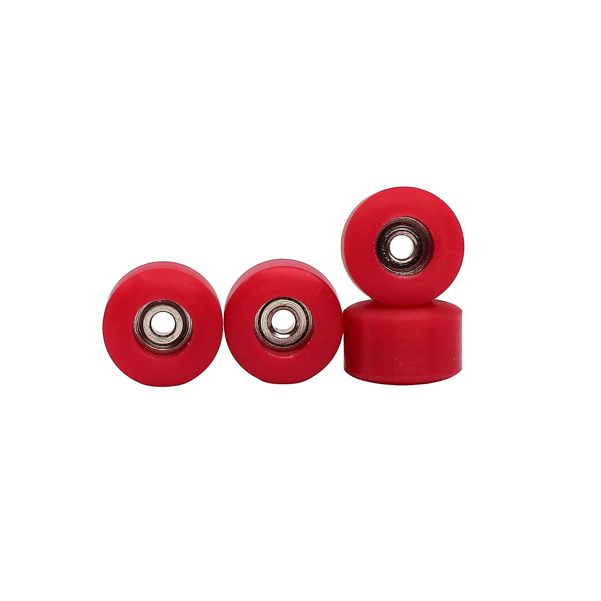 Teak Tuning Apex 71D Urethane Fingerboard Wheels, New Street Shape, 7.7mm Diameter, Ultra Spin Bearings - Made in The USA - Cherry Red Colorway
