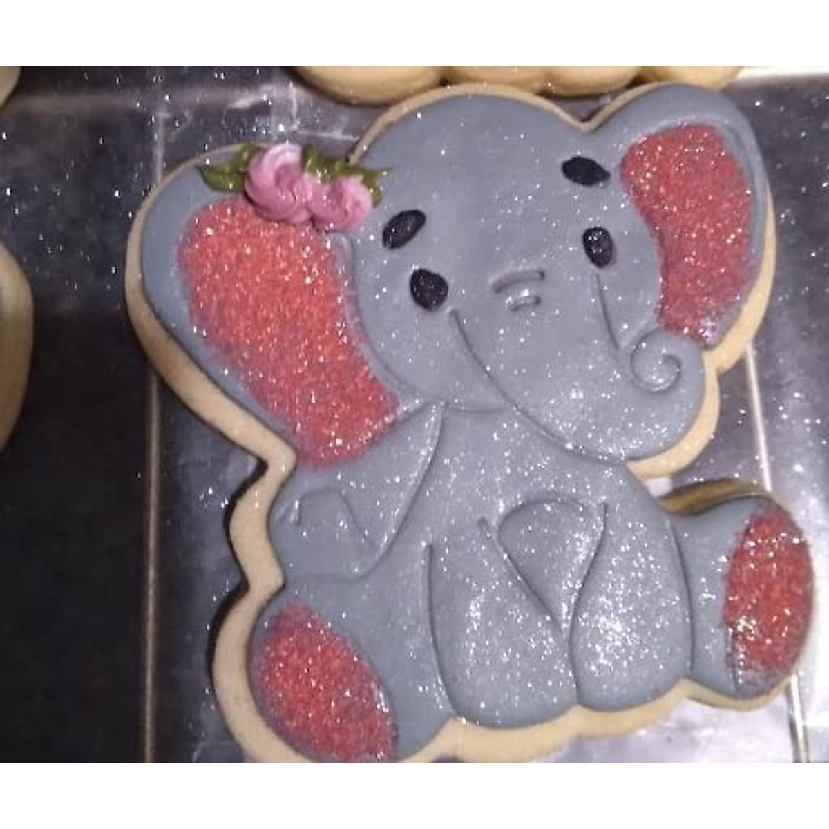 LUBTOSMN New Elephant Cookie Cutter-3.5 inch-Biscui Cookie Cutters Fondant Molds for Baby Shower Birthday Party