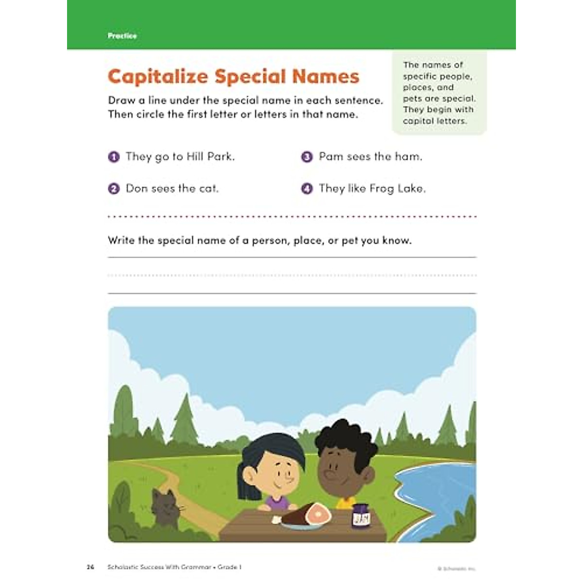 Scholastic Success with Grammar Grade 1 Workbook