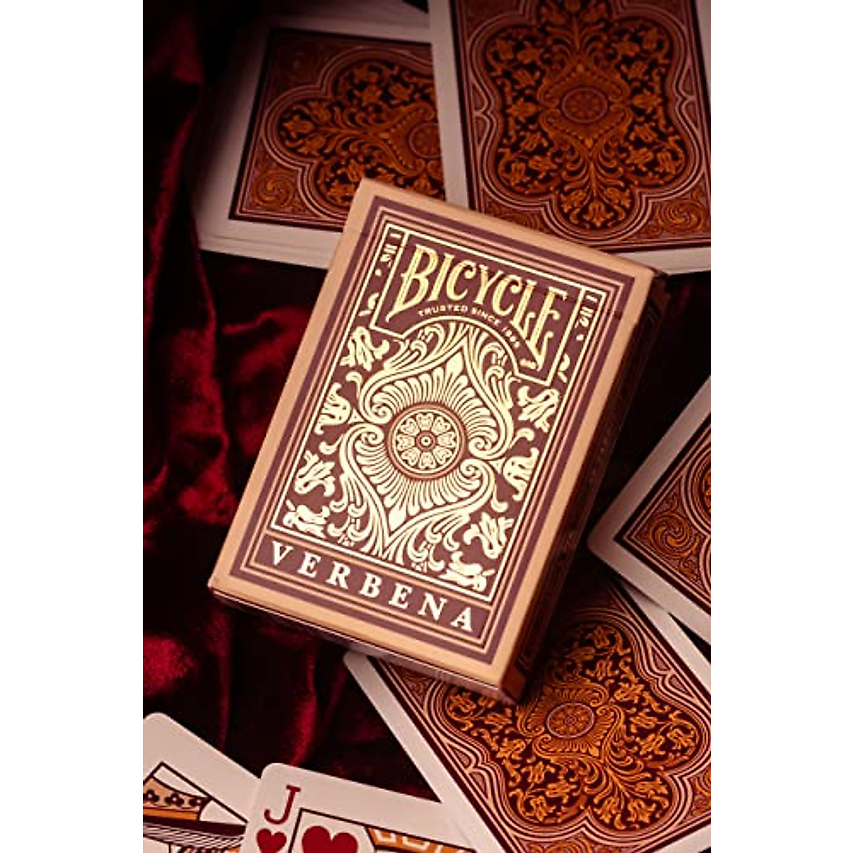 Bicycle Verbena Floral Premium Playing Cards, Gold Foil, 1 Deck
