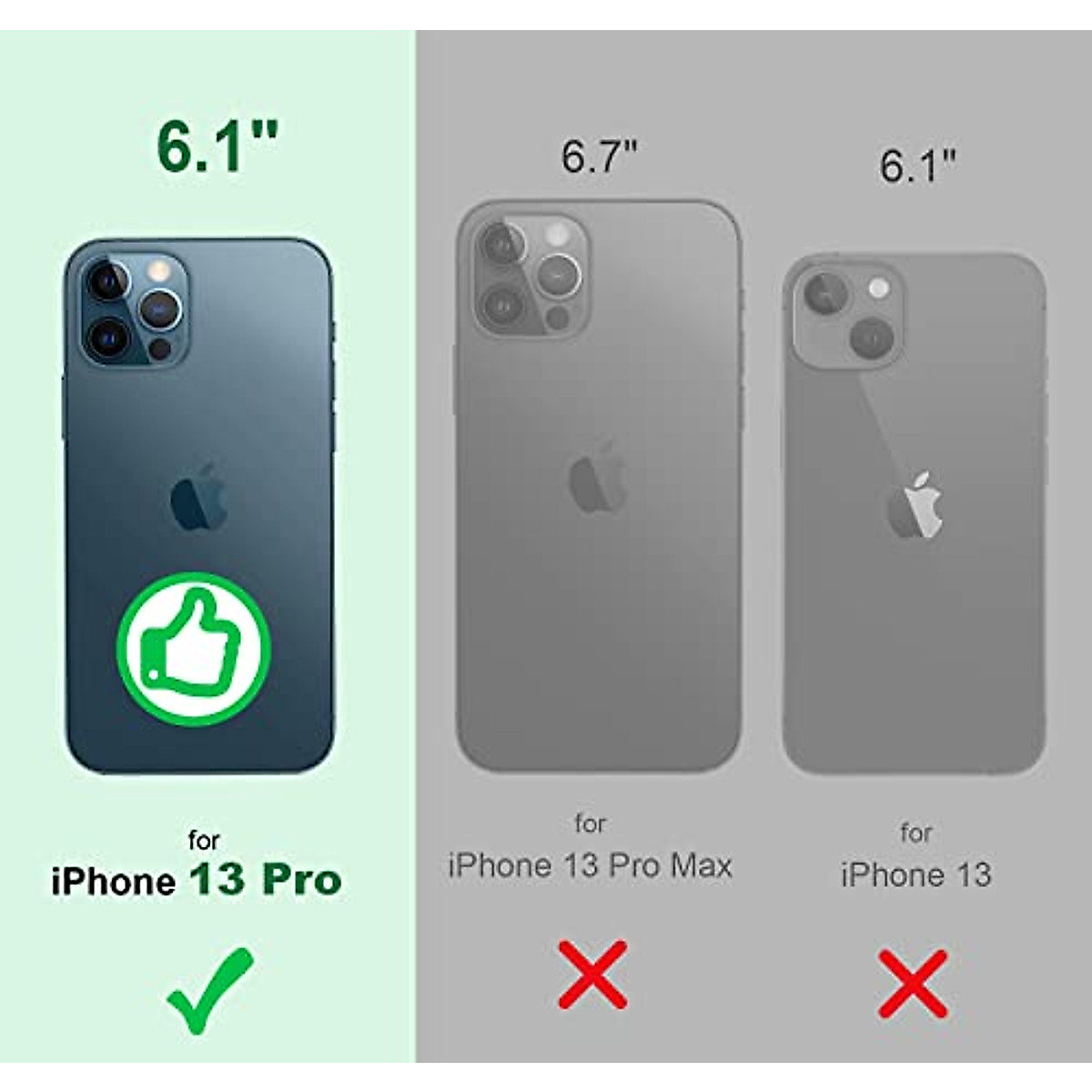 Shields Up Designed for iPhone 13 Pro Case, Minimalist Wallet Case with Card Holder [3 Cards] & Ring Kickstand/Stand, [Drop Protection] Slim Protective Cover for Apple iPhone 13 Pro (6.1 inch) - Clear