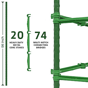 K-Brands Tomato Cage - 6 Pack Tomato Trellis and Plant Support for Tomatoes, Vegetable and Climbing Plants - Tomato Cages Heavy Duty for Garden and Pots Outdoor - 56 Inch Tall