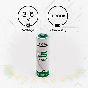 elxjar (10-Pack) 3.6V LS14500 ER14505 Battery, Water Electricity Meter PLC Facility Equipment Spare Generic Batteries