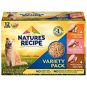 Nature's Recipe Wet Dog Food, Variety Pack, 2.75 Ounce Cup (Pack of 24)