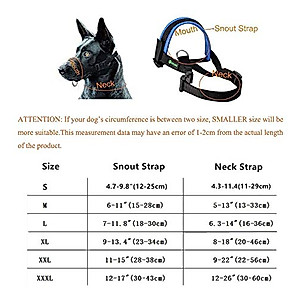 Lepark Nylon Dog Muzzle for Small,Medium,Large Dogs Prevent from Biting,Barking and Chewing,Adjustable Loop(L/Black)