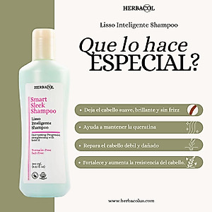 Herbacol Lisso Inteligente | Leave-in Cream | Natural Keratin Treatment | Anti-Frizz | 8.1 Fl Oz.