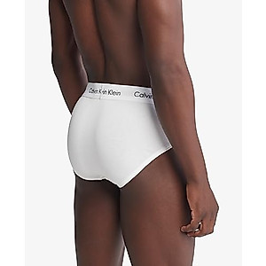 Calvin Klein Men's Cotton Stretch 3-Pack Brief, 3 White, L