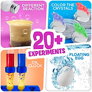 Science Kit for Kids Ages 3, 4, 5, 6, 7 - Over 20 Science Experiments - Lab Coat Included