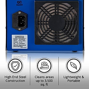 Blue Commercial 8,500mg/hr O3 Ozone Generator Air Purifier